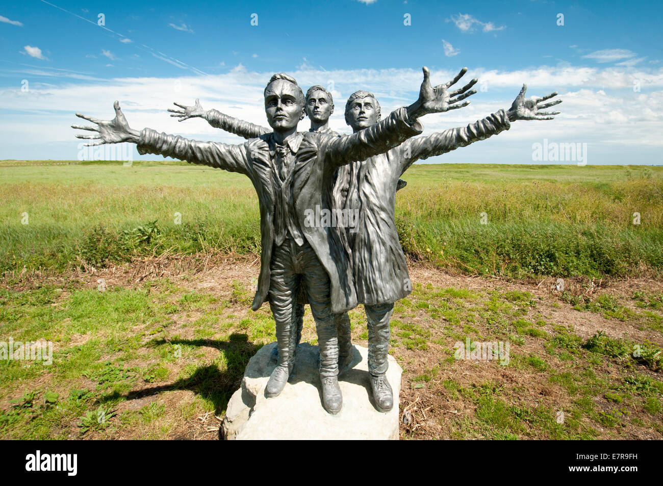 statue of the Short Brothers on the Isle of Sheppey in Kent England ...