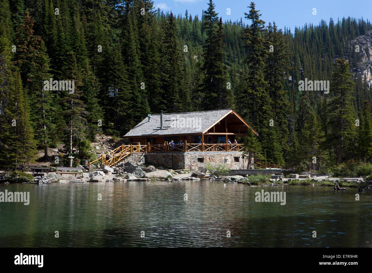 tea house at lake agnes near Lake Louise, Canada Stock Photo - Alamy
