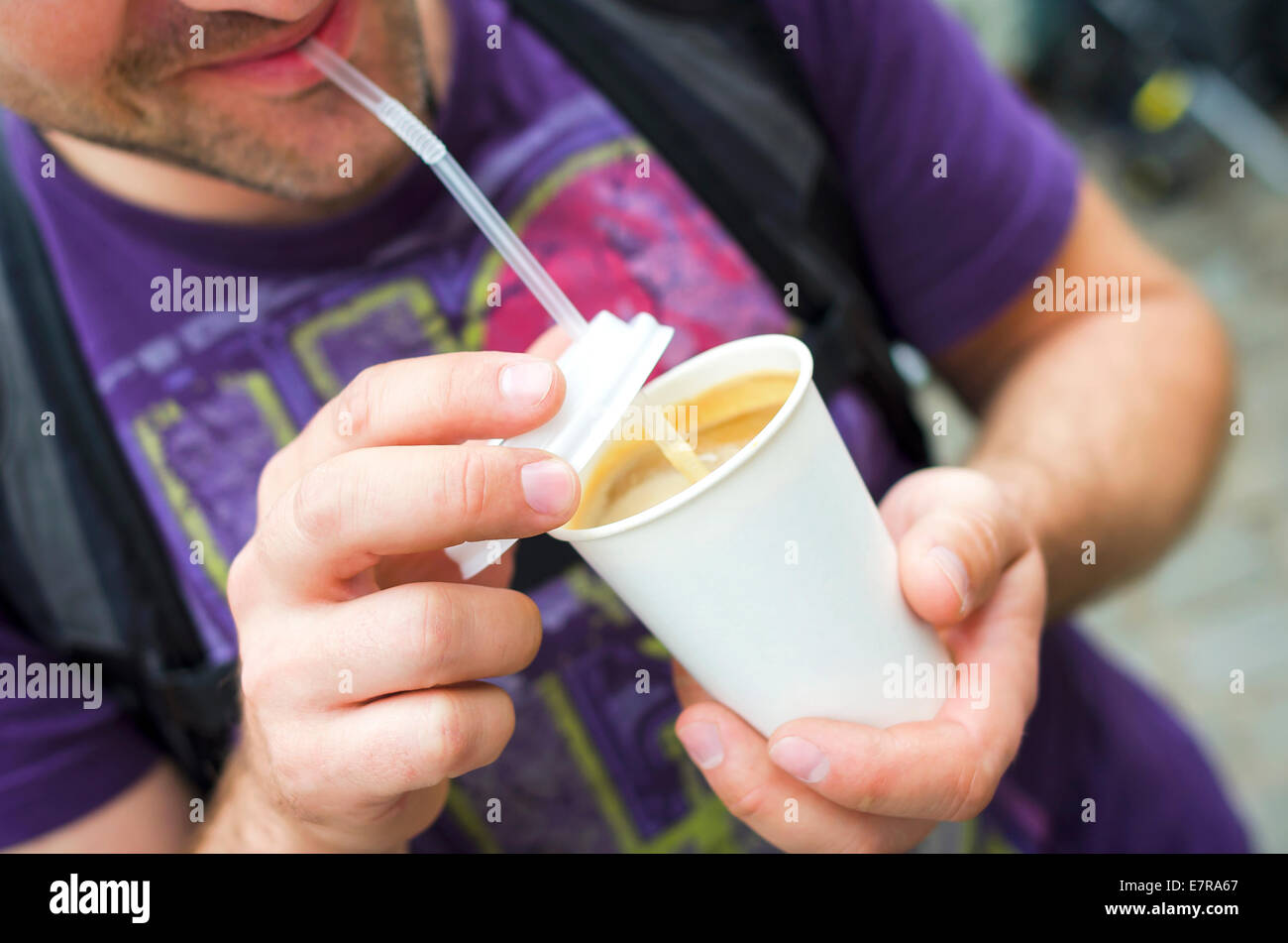 Drinking from paper cup hi-res stock photography and images - Alamy