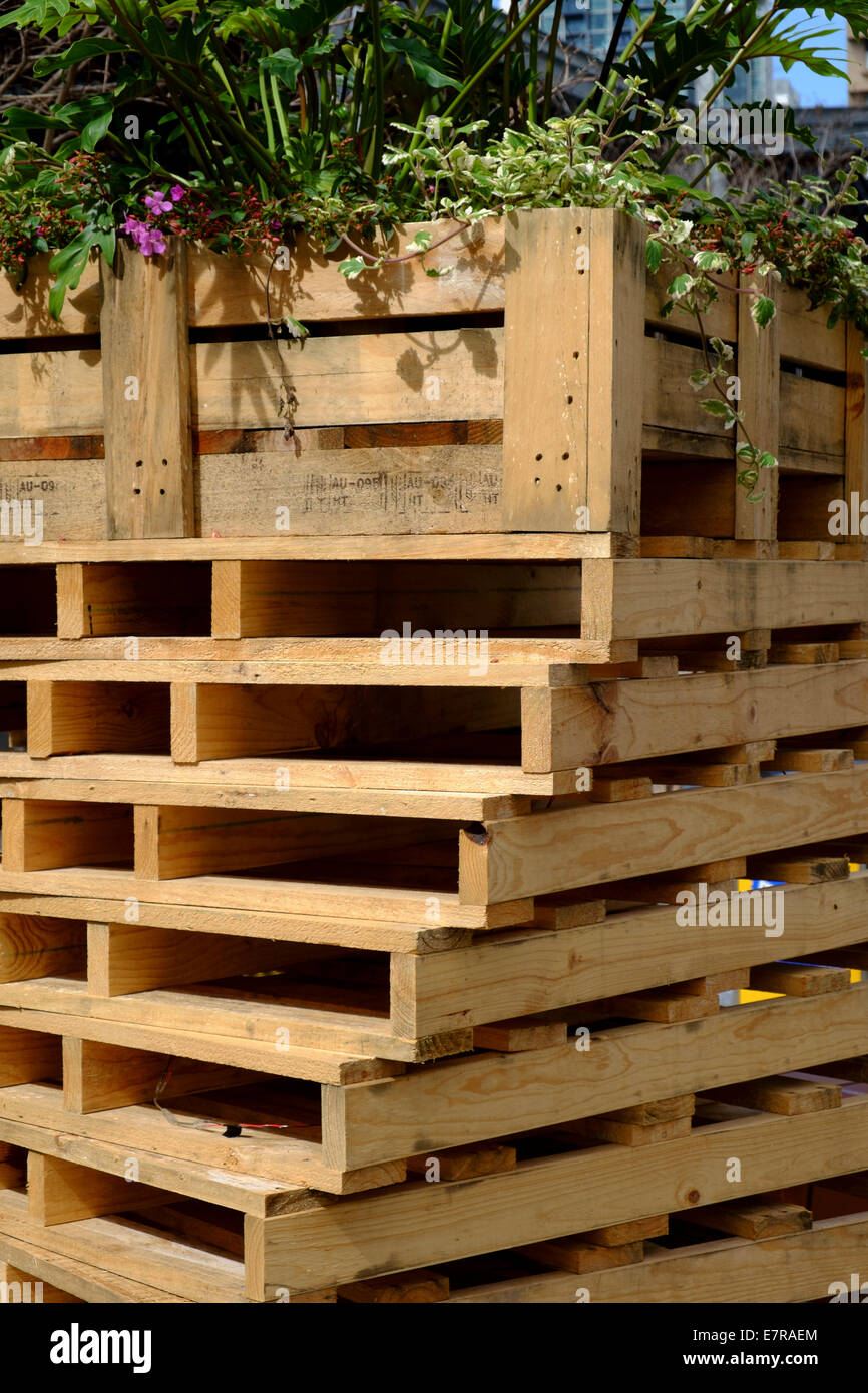 Wooden Pallet Sculpture Stock Photo - Alamy