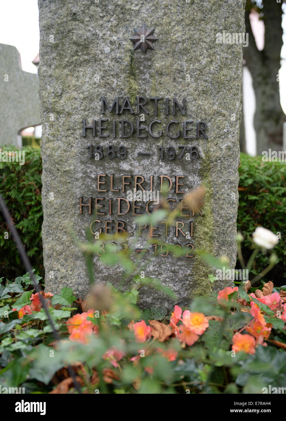 Meskirch, Germany. 22nd Sep, 2014. Flowers decorate the grave and ...