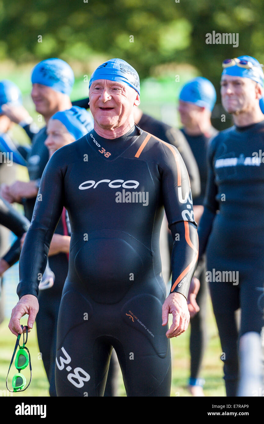 Male Triathlete's ready for the start of the Brownlee Tri North ...
