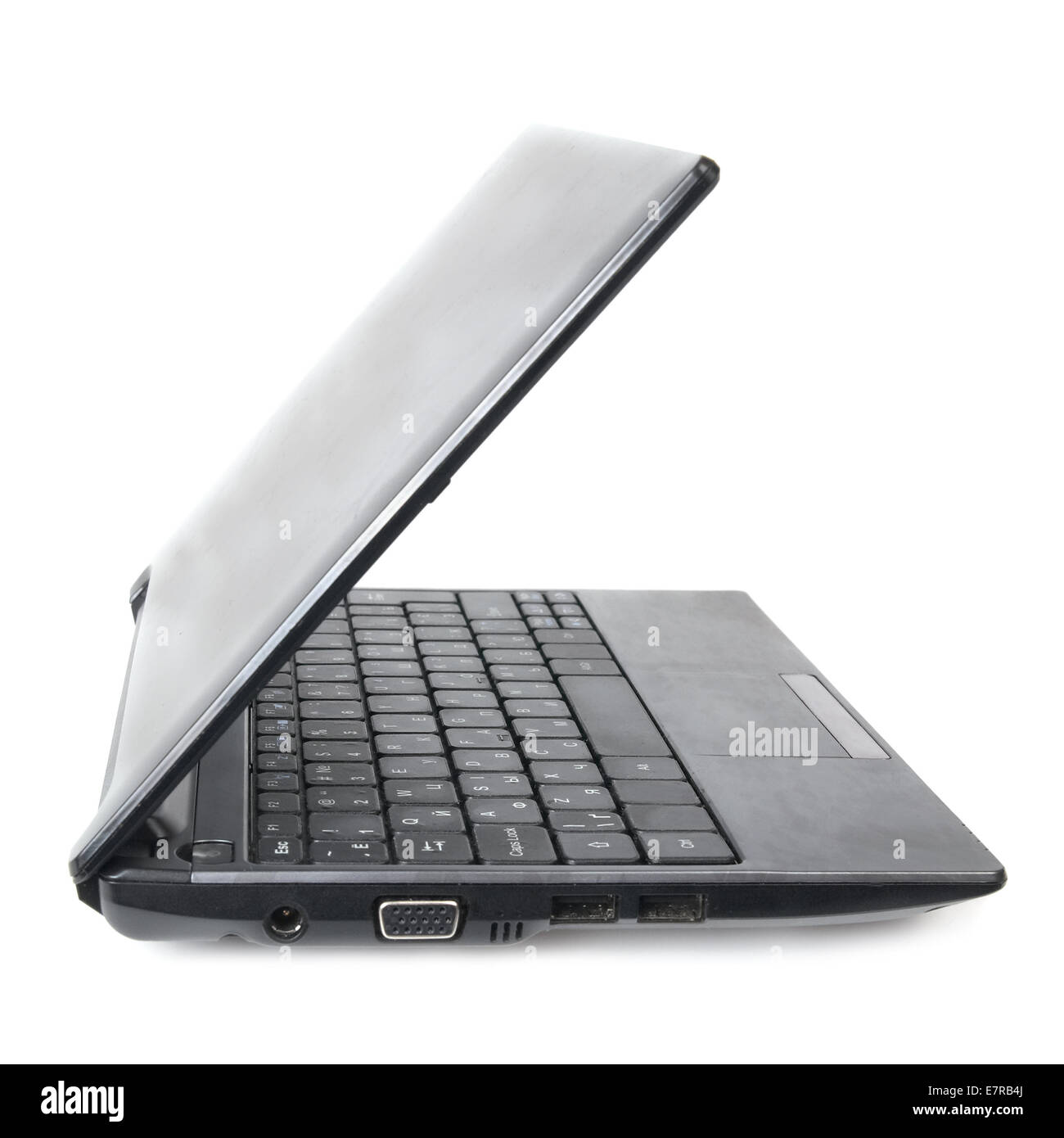 Laptop with empty screen isolated on white Stock Photo - Alamy