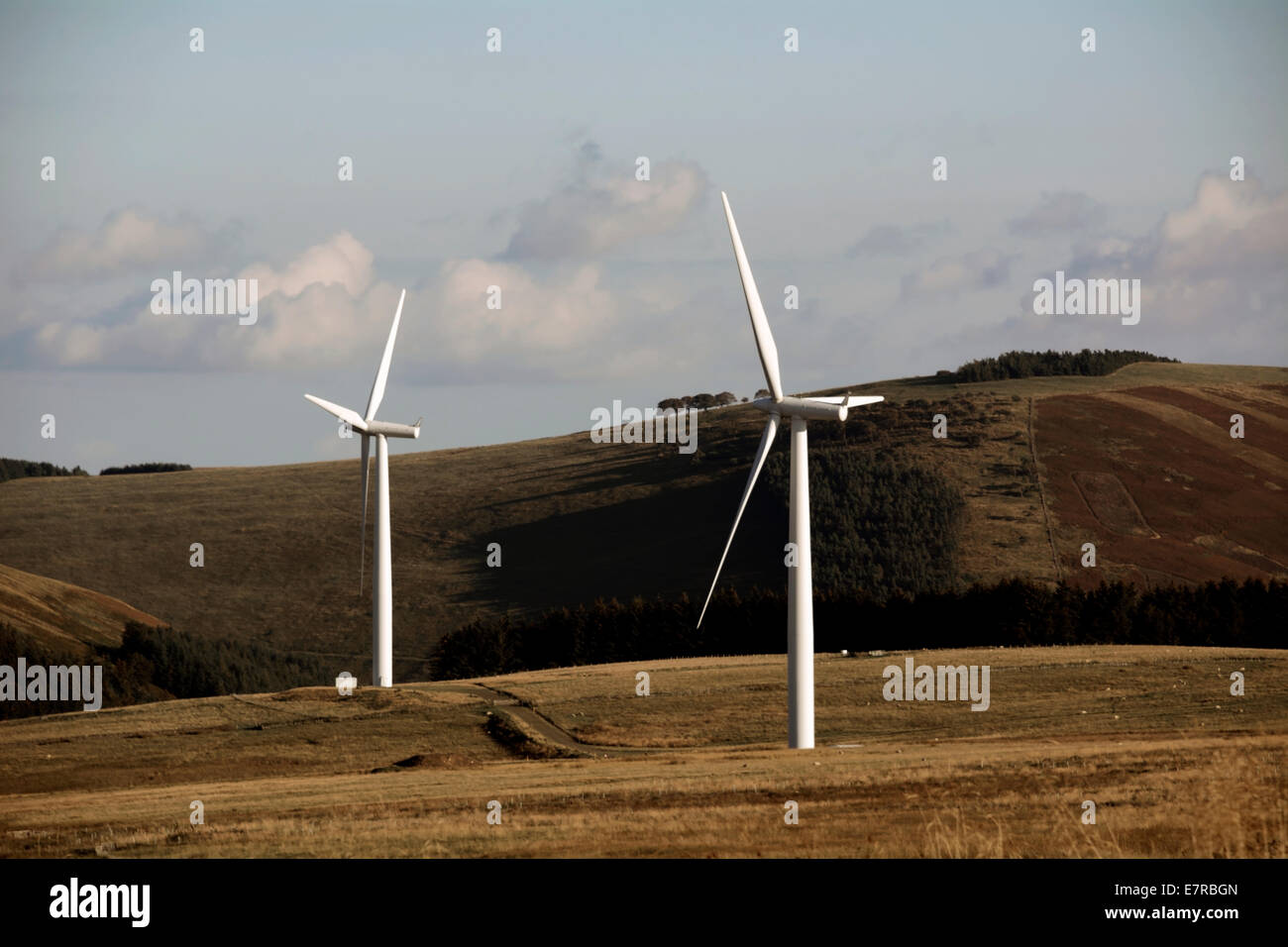 Wind turbines in the hills in the Scottish borders Stock Photo - Alamy