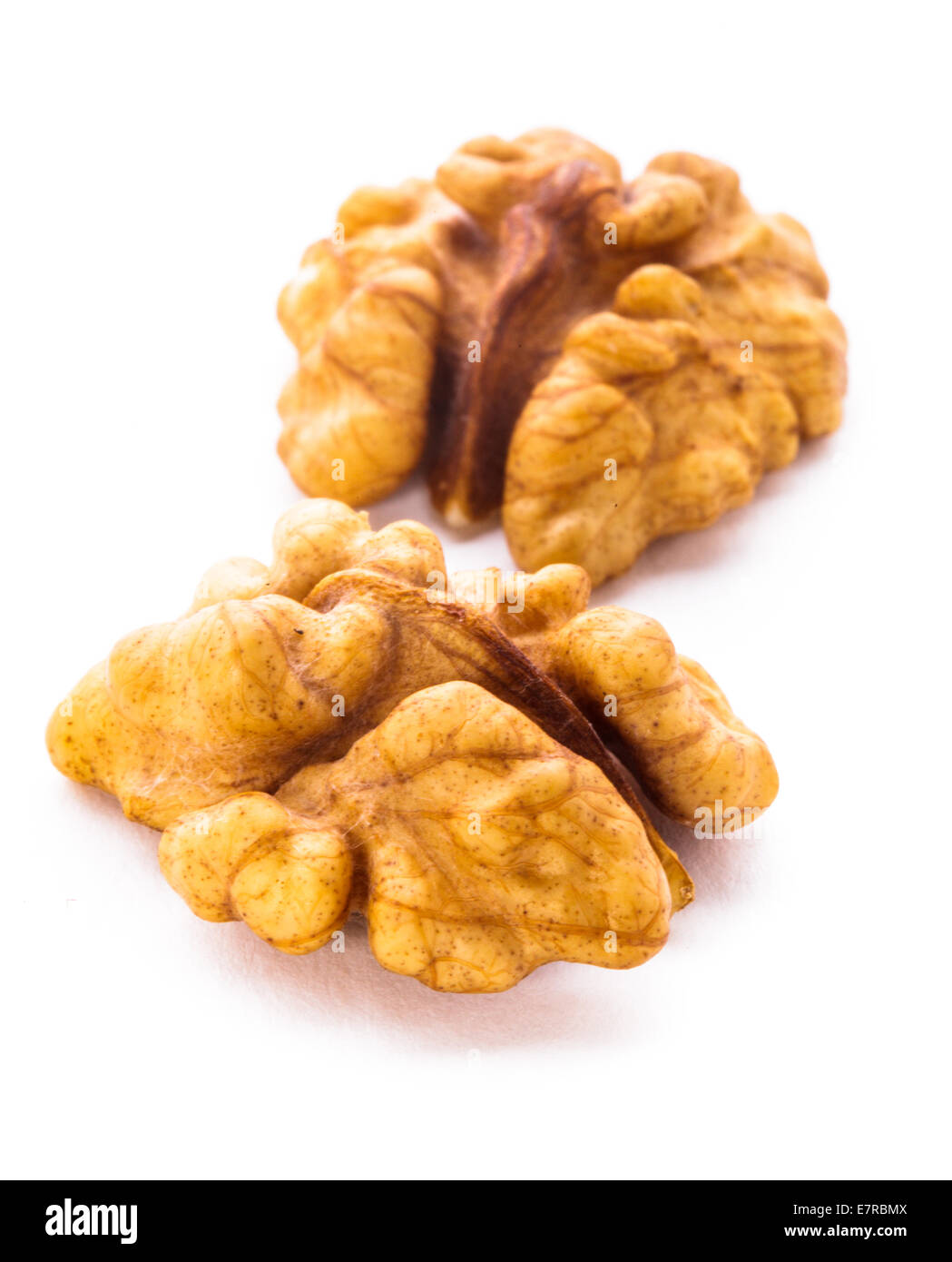 Peeled walnut close up isolated on white background Stock Photo - Alamy