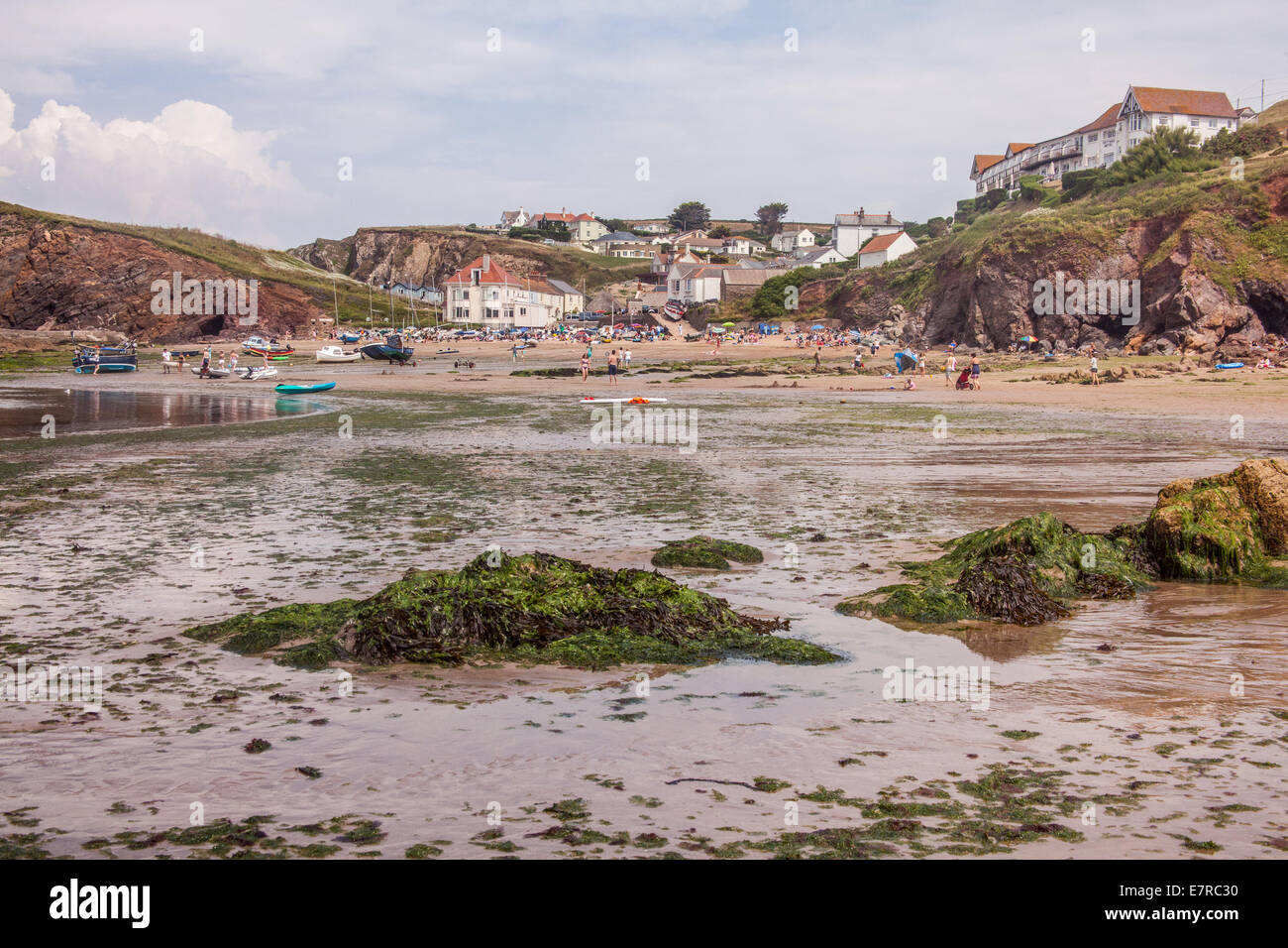 Hope Cove beach, Hope Cove, South Devon, England, United Kingdom Stock ...
