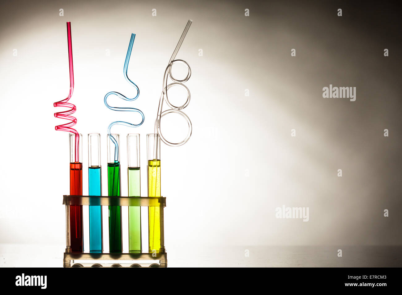 Cocktails in test tubes - creative alcohol bar drinks Stock Photo - Alamy