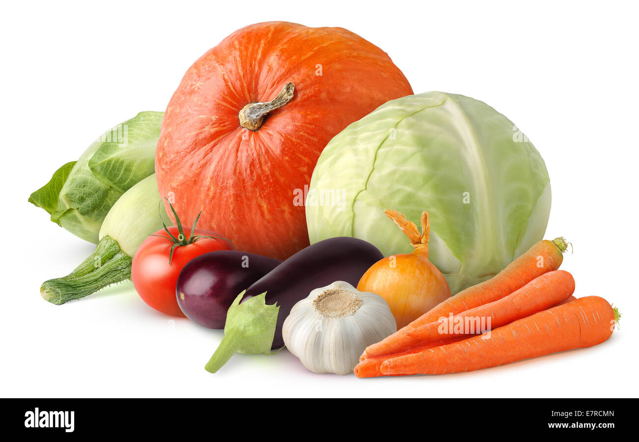 Fresh vegetables isolated on white Stock Photo - Alamy