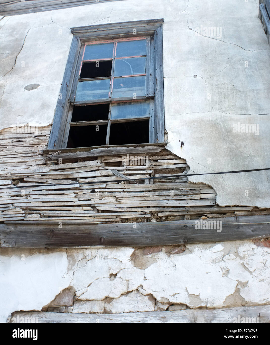 Old wooden window in ruin Stock Photo - Alamy