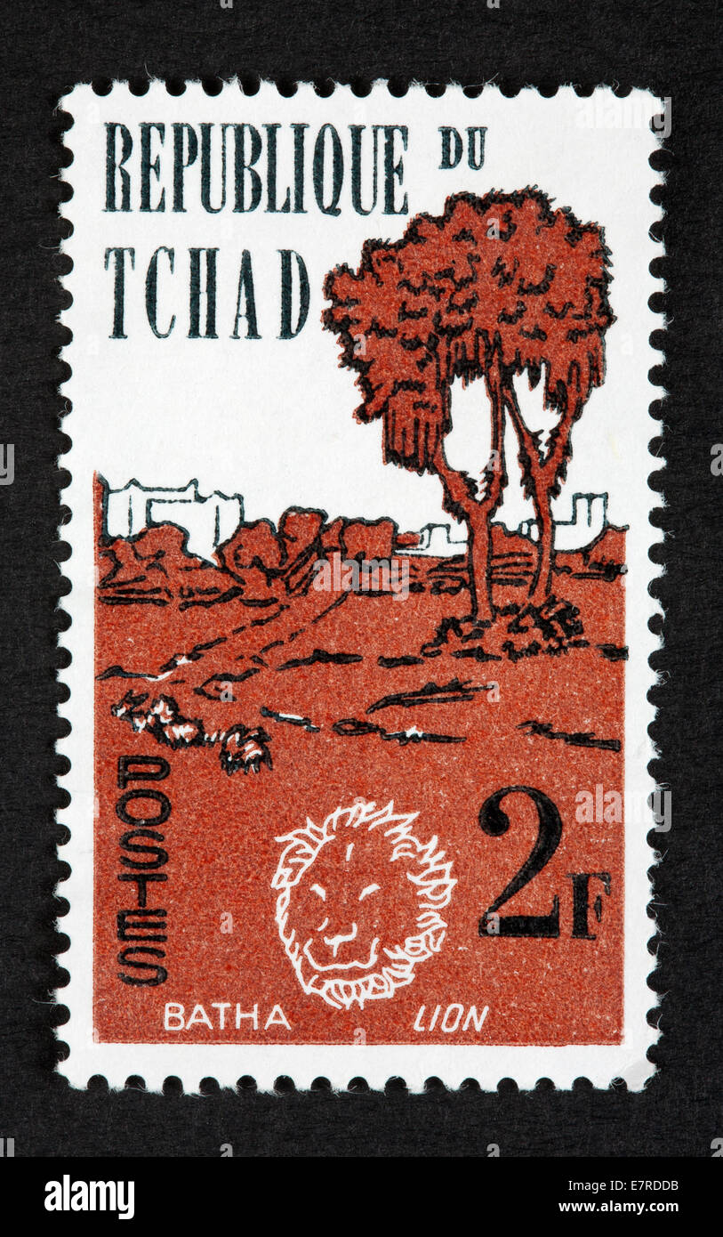 Chad postage stamp Stock Photo - Alamy