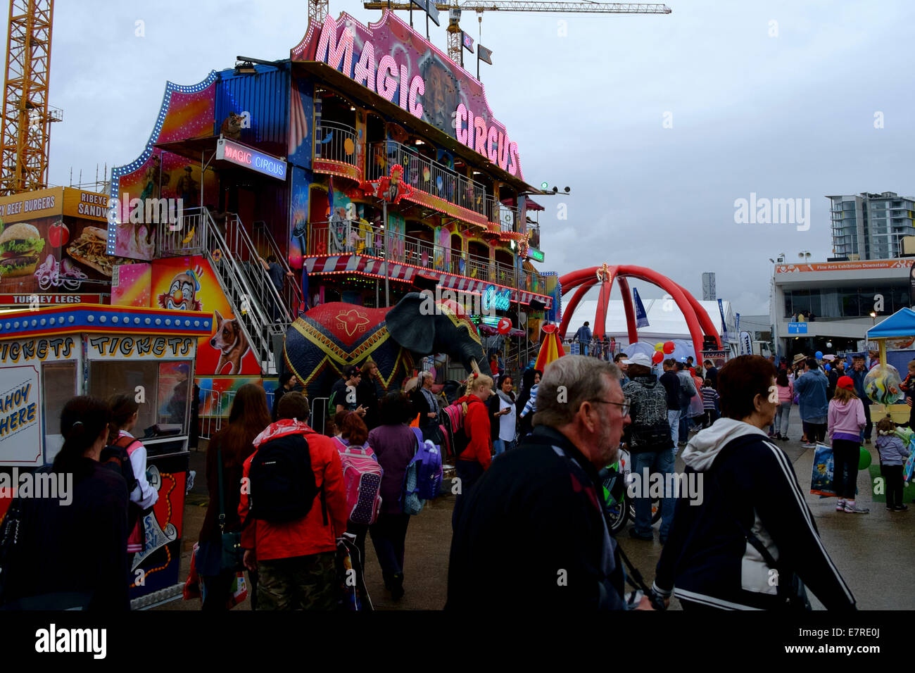 Sideshow Alley at the 2014 Brisbane Ekka Stock Photo - Alamy