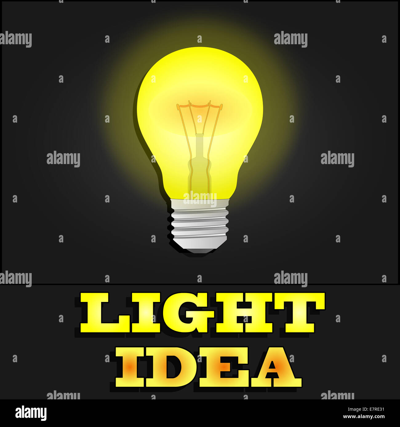glowing yellow light bulb as inspiration concept Stock Photo - Alamy