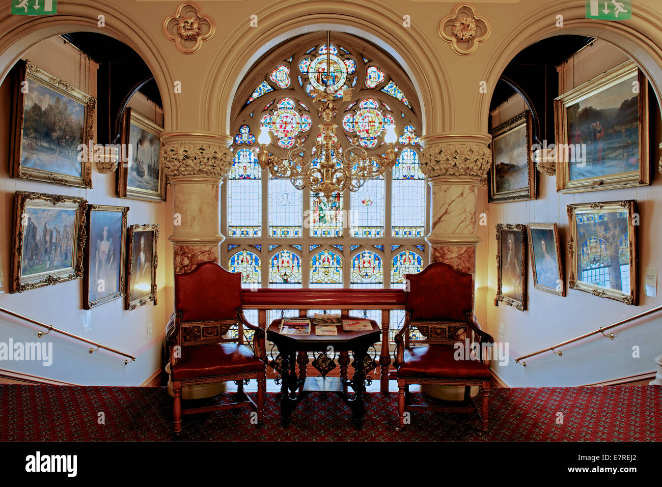 Exhibits in Cliffe Castle. Keighley, West Yorkshire, England UK Stock ...