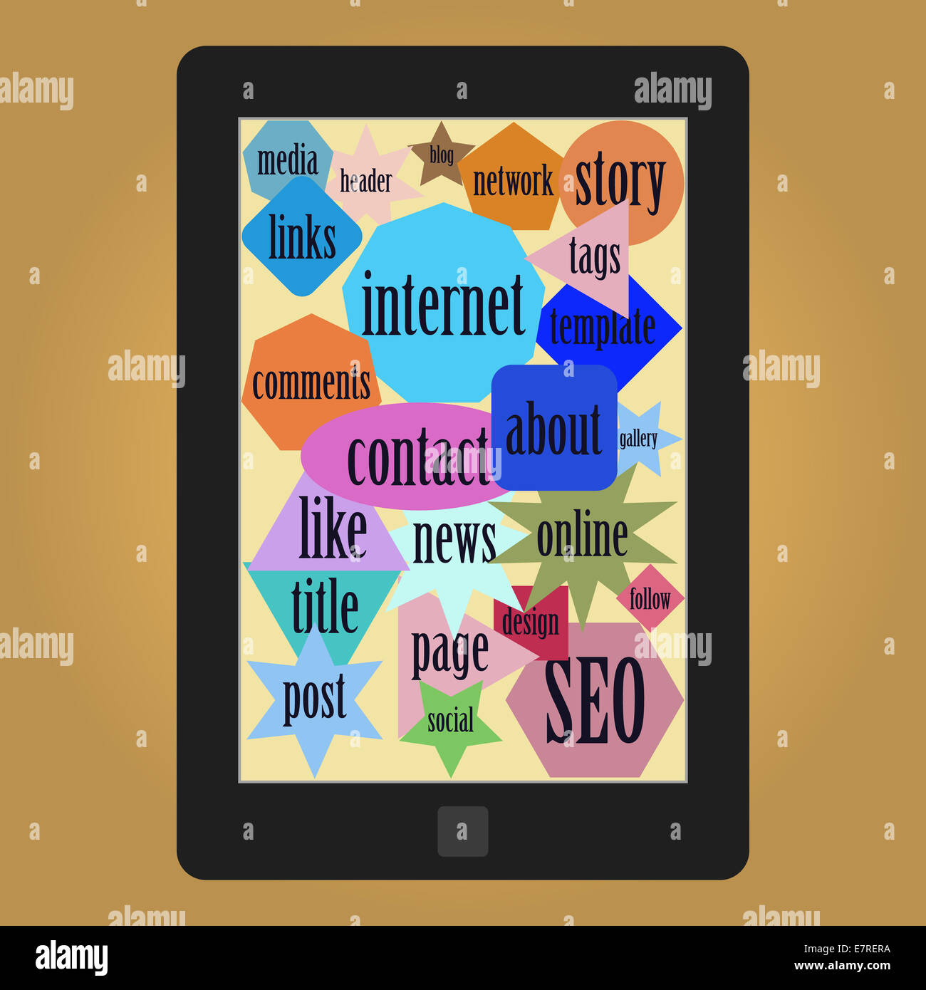 Tablet with words hi-res stock photography and images - Alamy