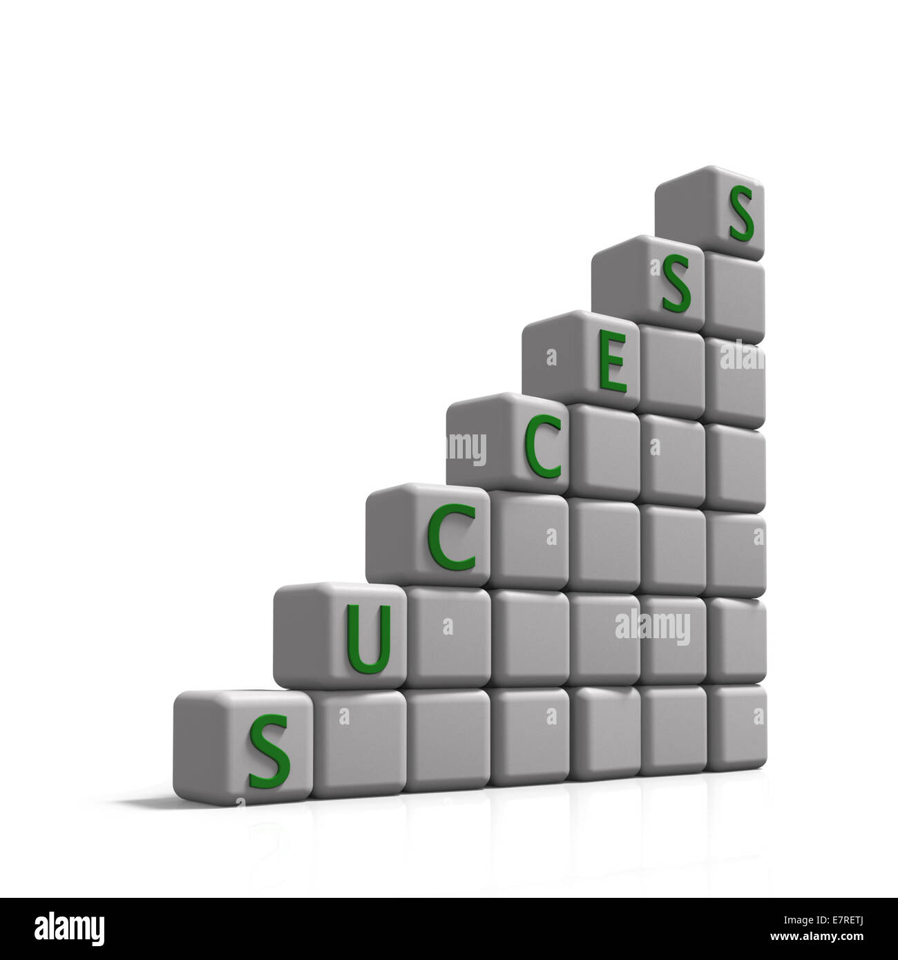 success 3d abstract composition from cubes Stock Photo - Alamy