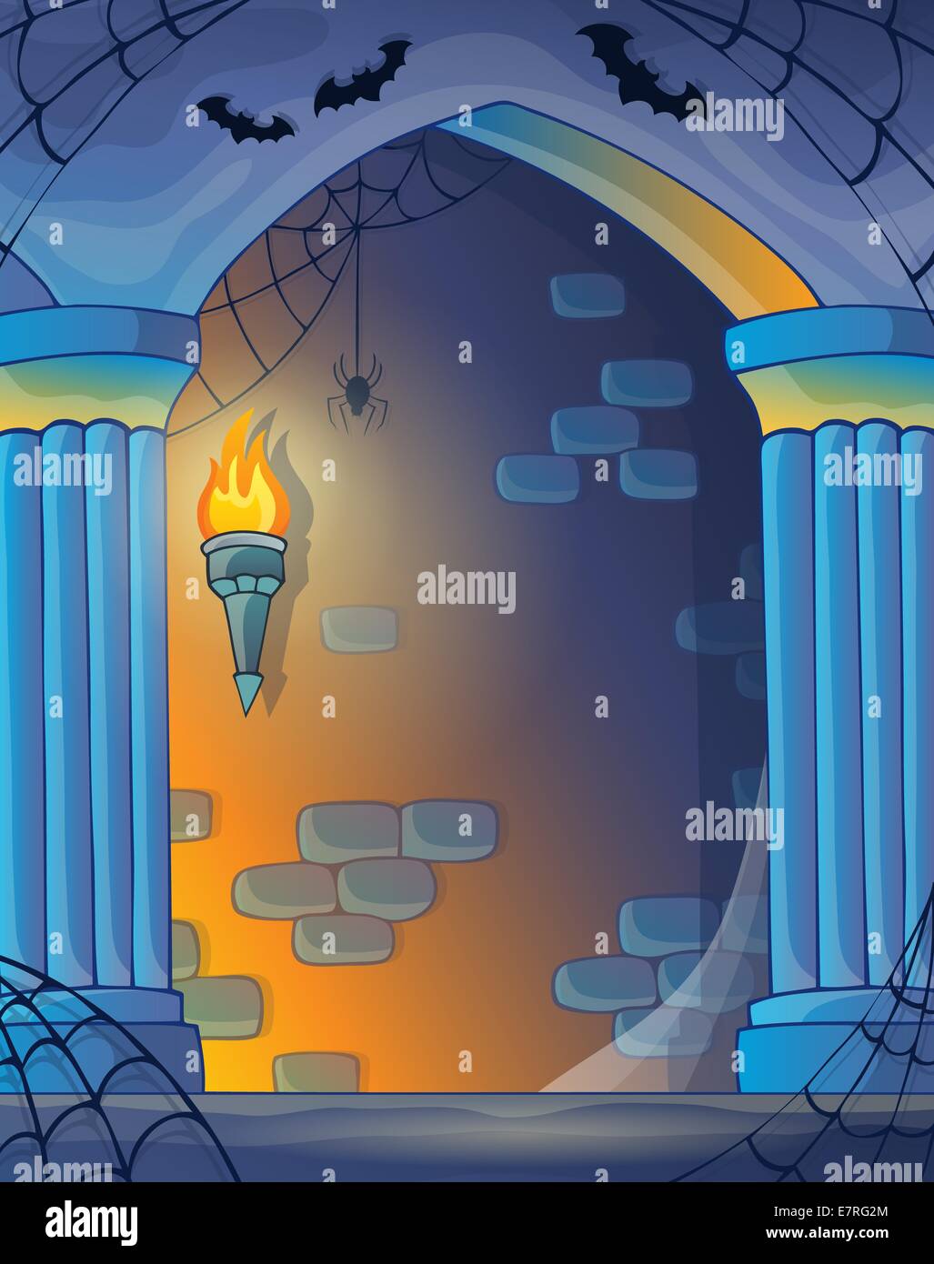 Wall alcove image 1 - picture illustration Stock Photo - Alamy