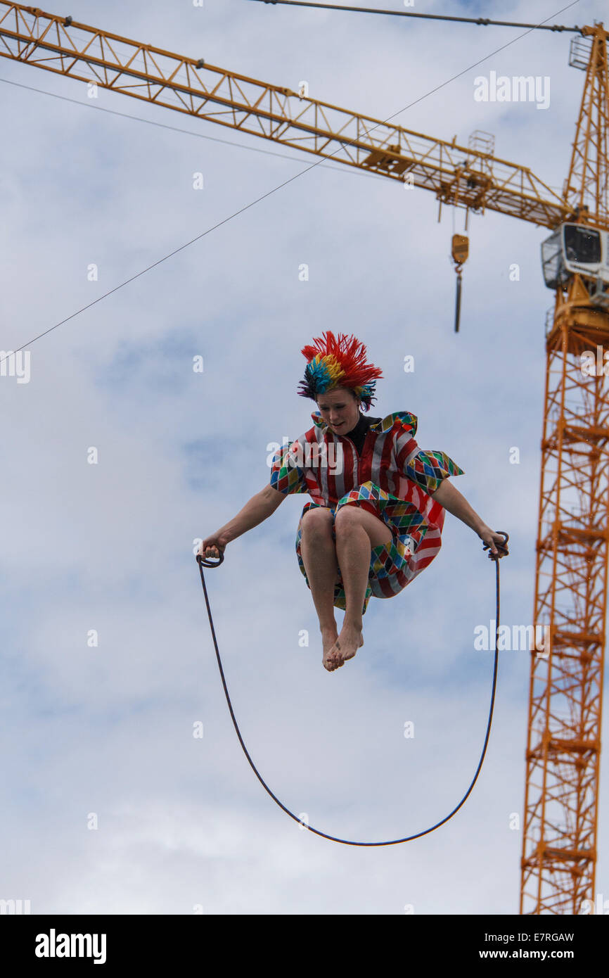 The Extreme High Diving Team performing at the Brisbane Ekka Stock ...
