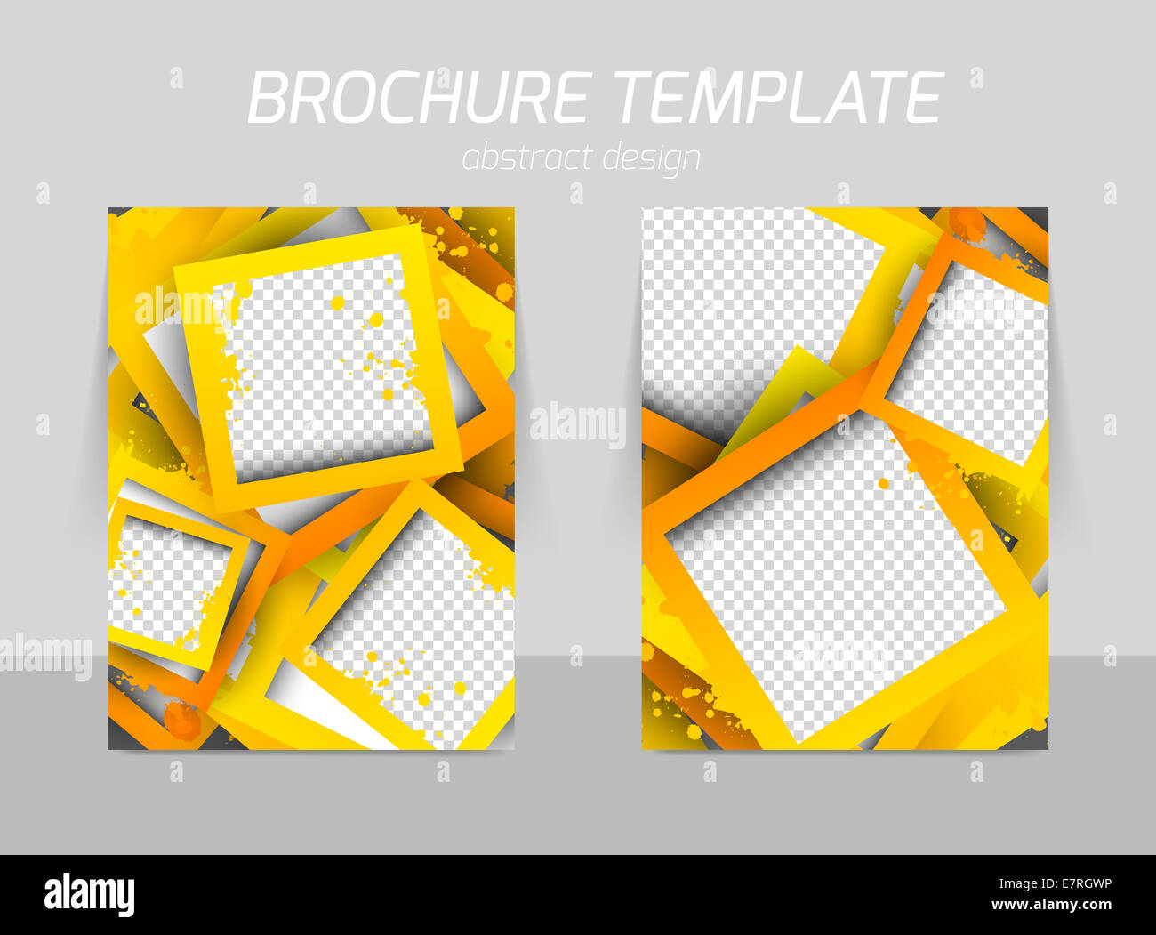 Flyer back and front template design Stock Photo - Alamy