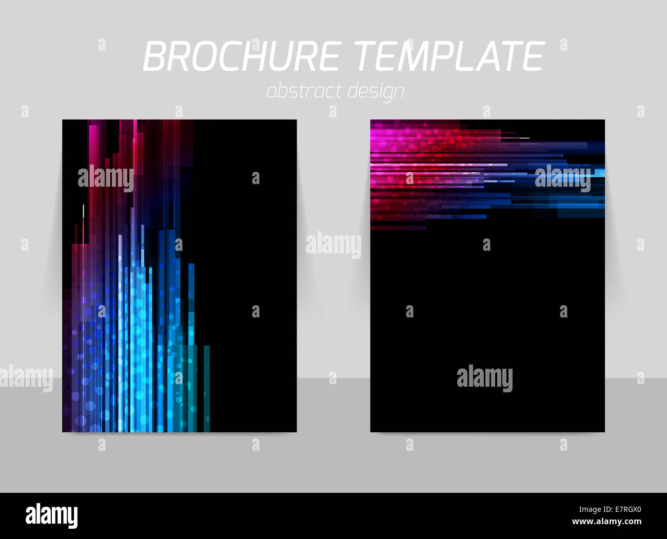 Flyer back and front template design Stock Photo - Alamy