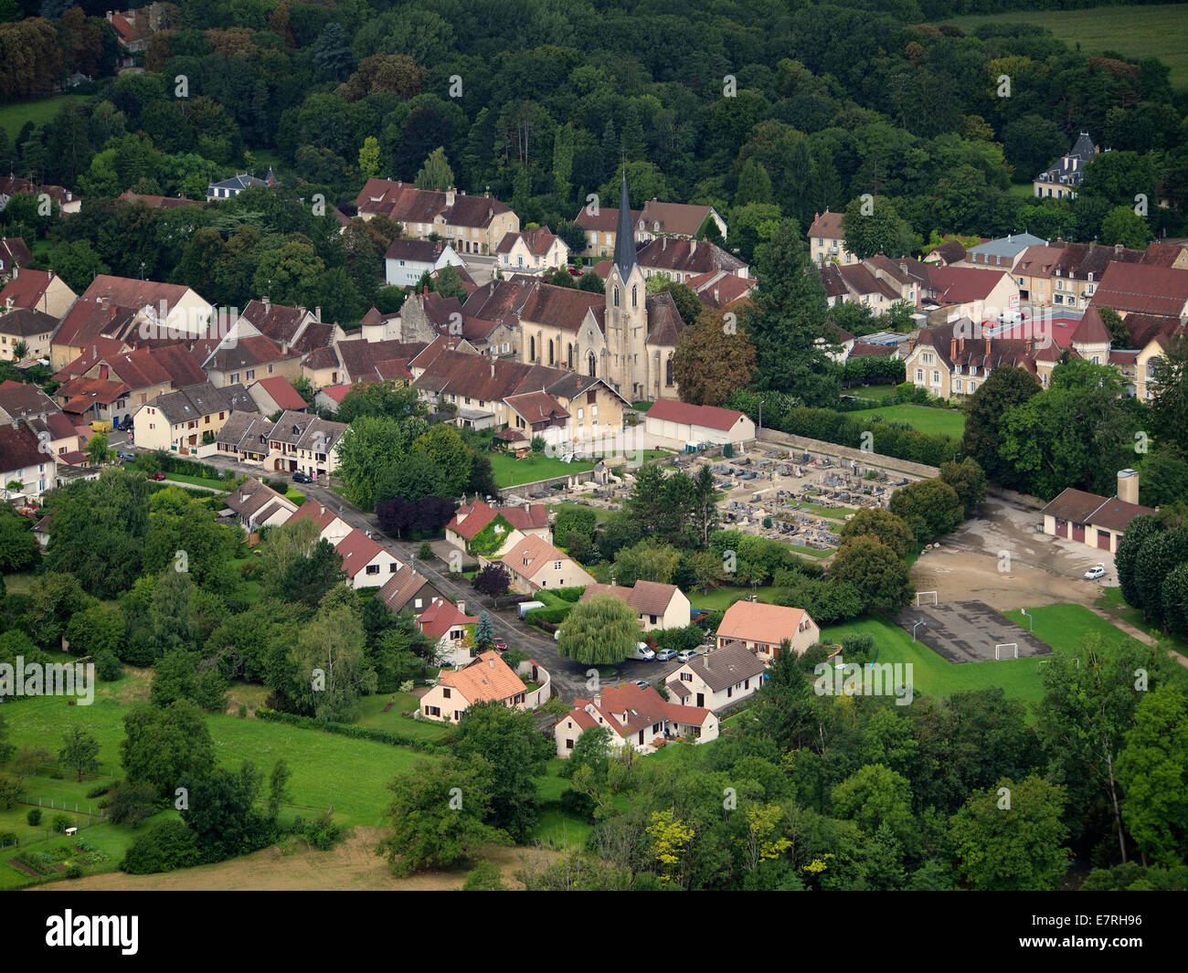 Typical french cemetery in a countryside village hi-res stock ...