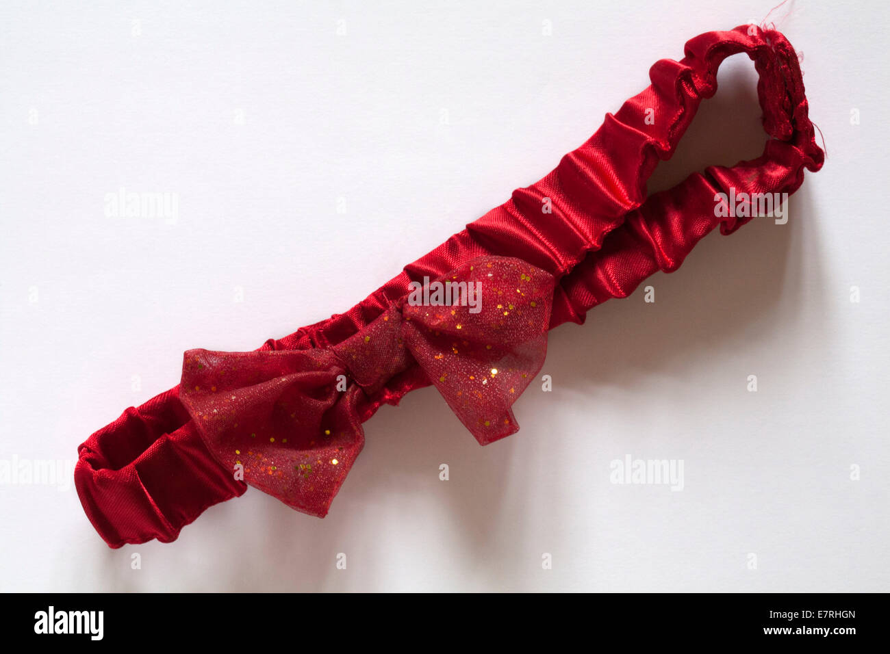red garter isolated on white background Stock Photo - Alamy