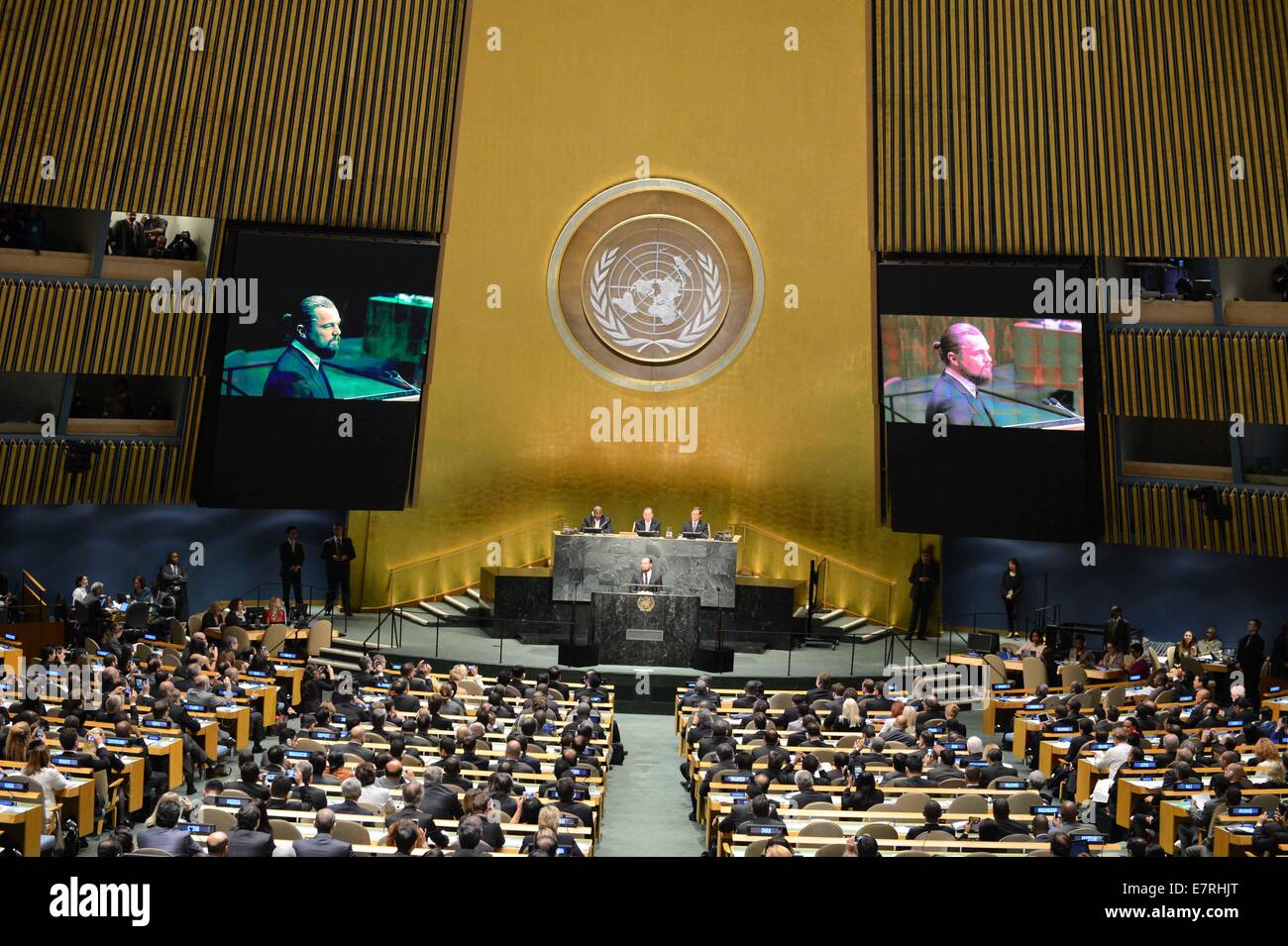 New York, Climate Summit at the UN headquarters in New York. 23rd Sep ...
