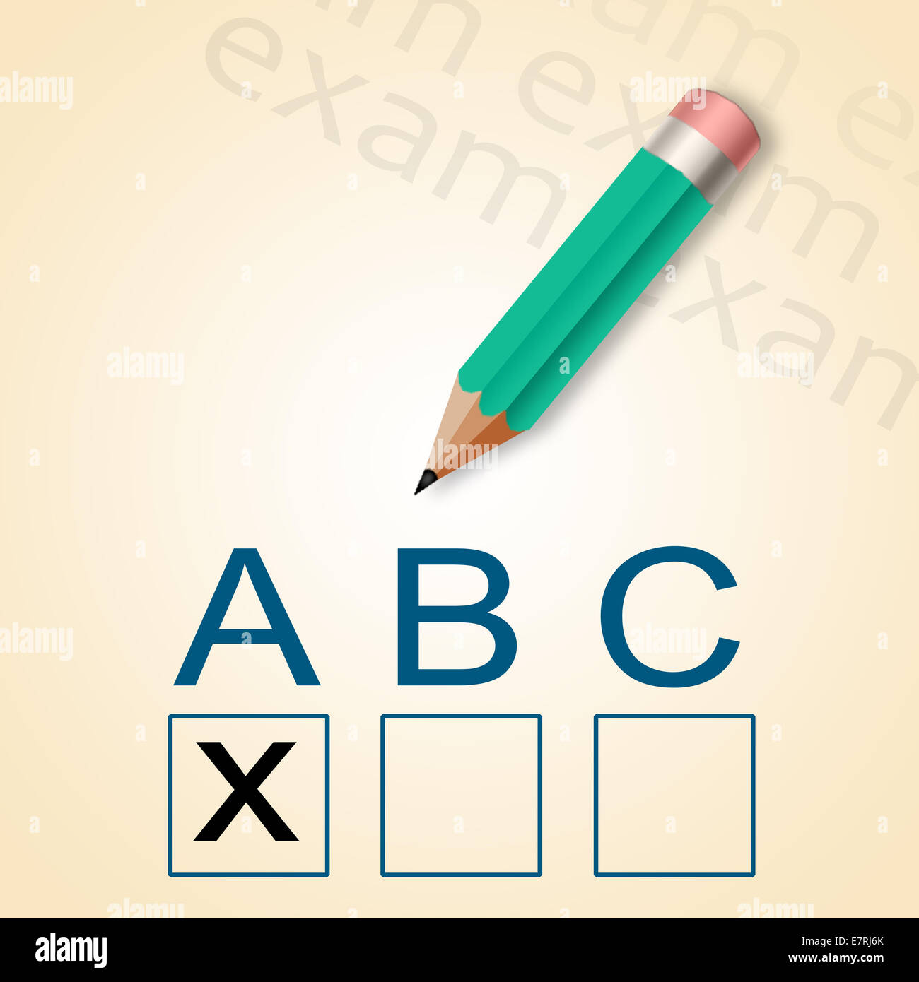 Pencil and ABC test Stock Photo - Alamy