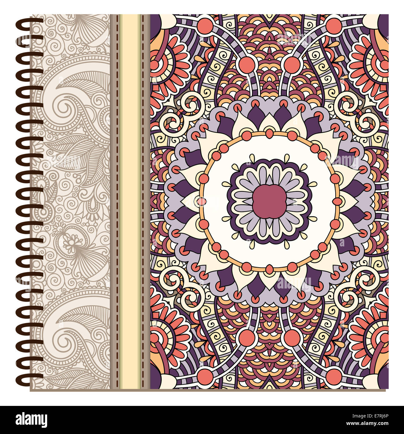 design of spiral ornamental notebook cover Stock Photo - Alamy