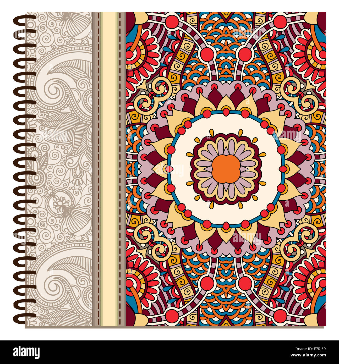 design of spiral ornamental notebook cover Stock Photo - Alamy
