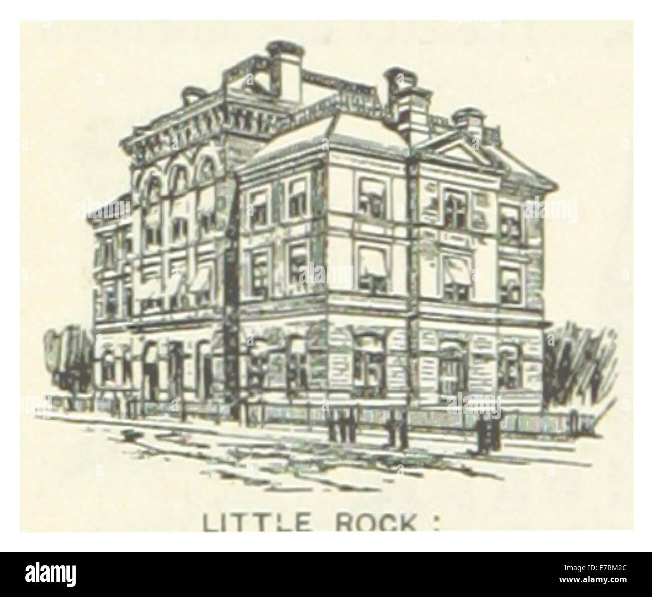 US-AR(1891) p070 LITTLE ROCK, POST OFFICE Stock Photo - Alamy