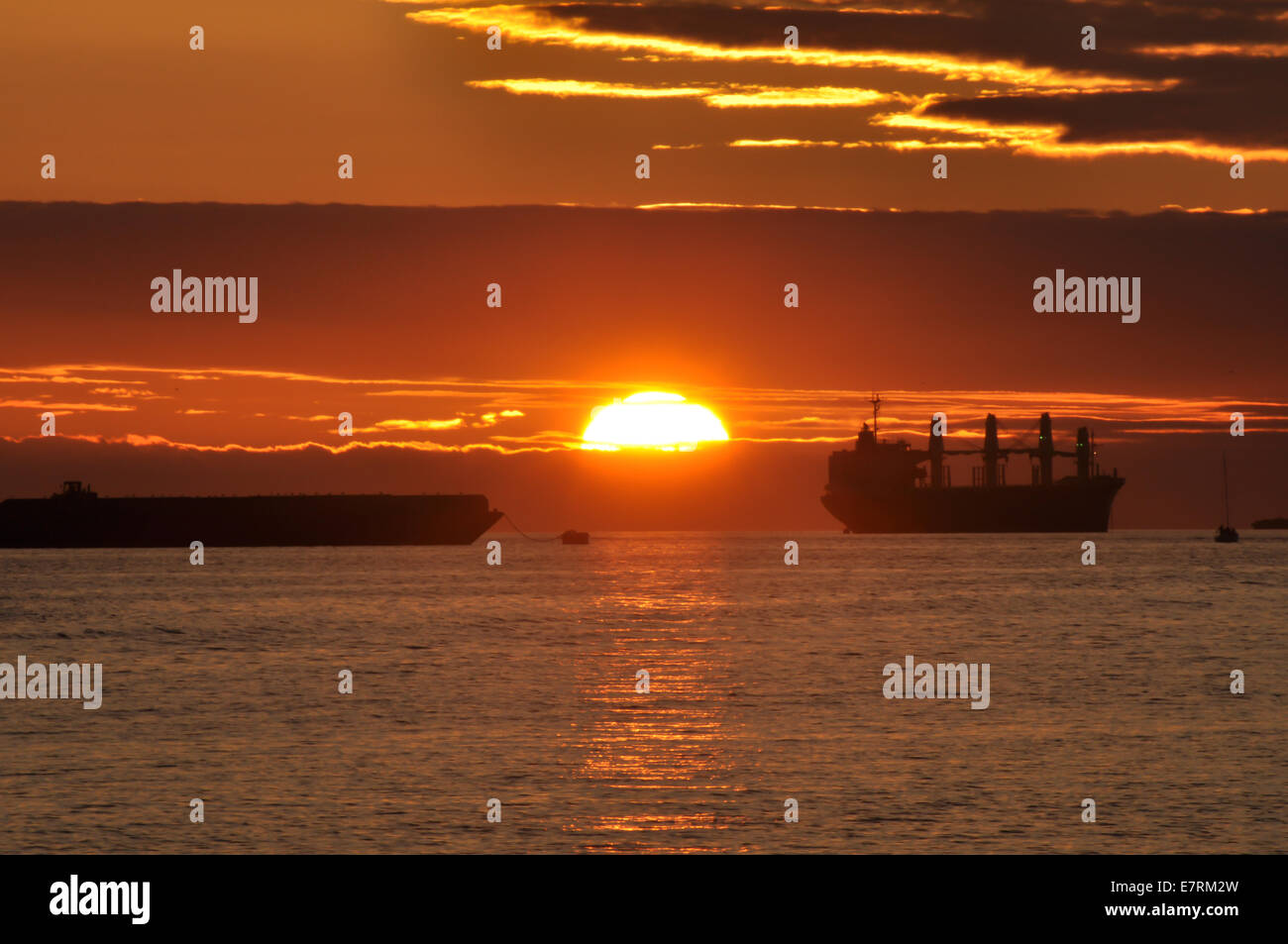 Sunset over the inlet by Vancouver Stock Photo - Alamy