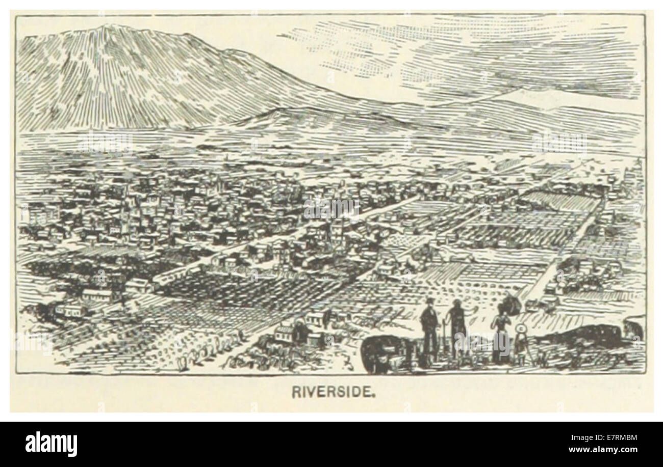 This 1891 map illustration of Riverside, California, captures the ...