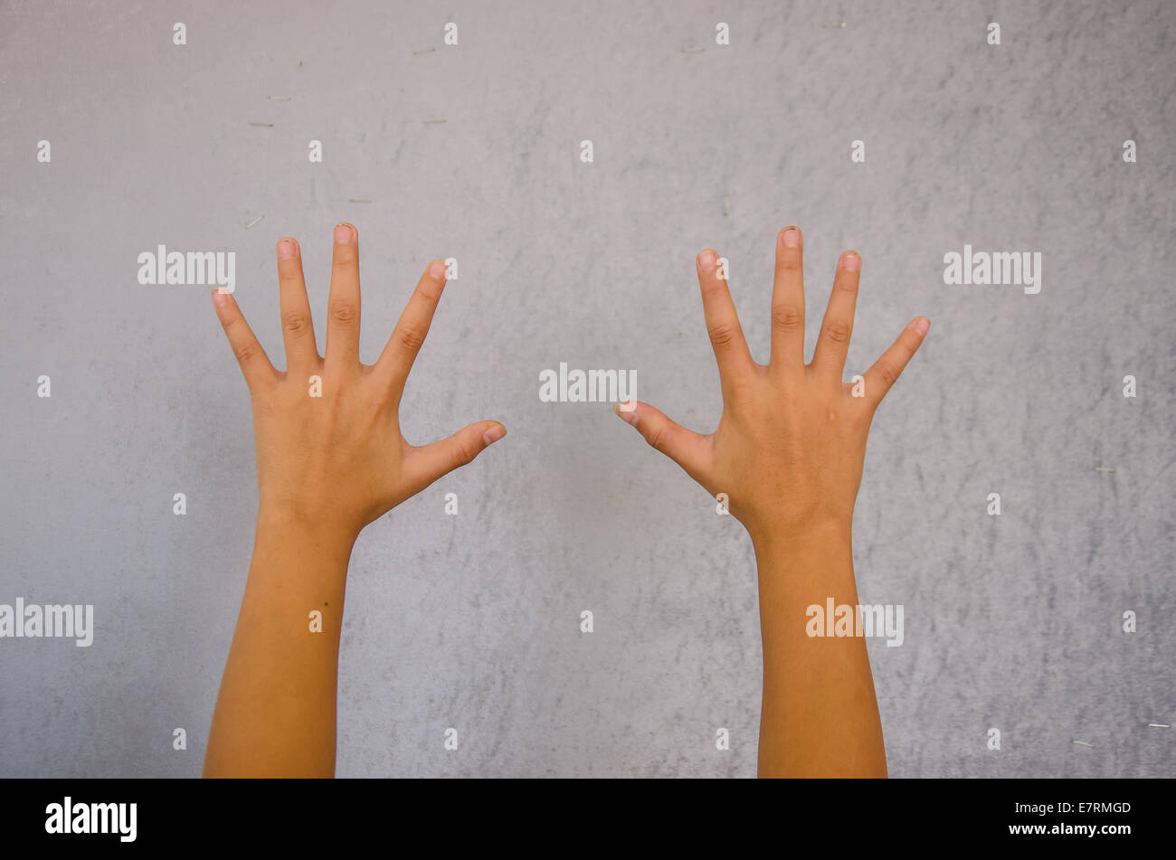 hand of children on gray background Stock Photo - Alamy