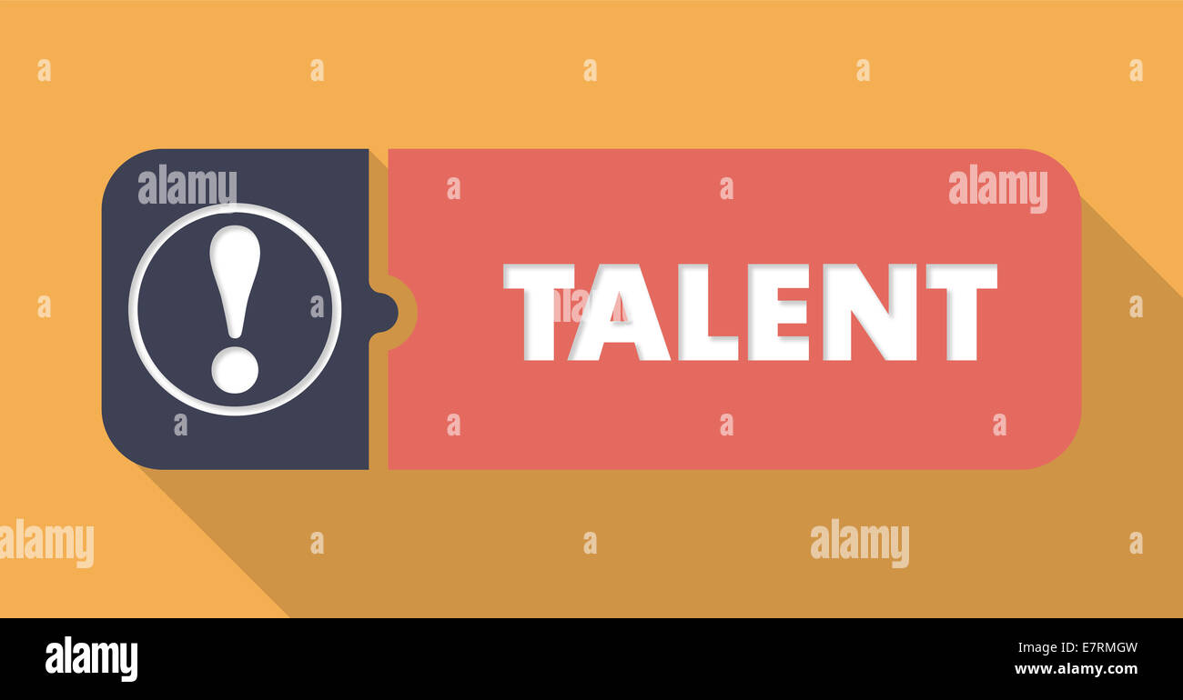 Talent on Orange Background in Flat Design Stock Photo - Alamy