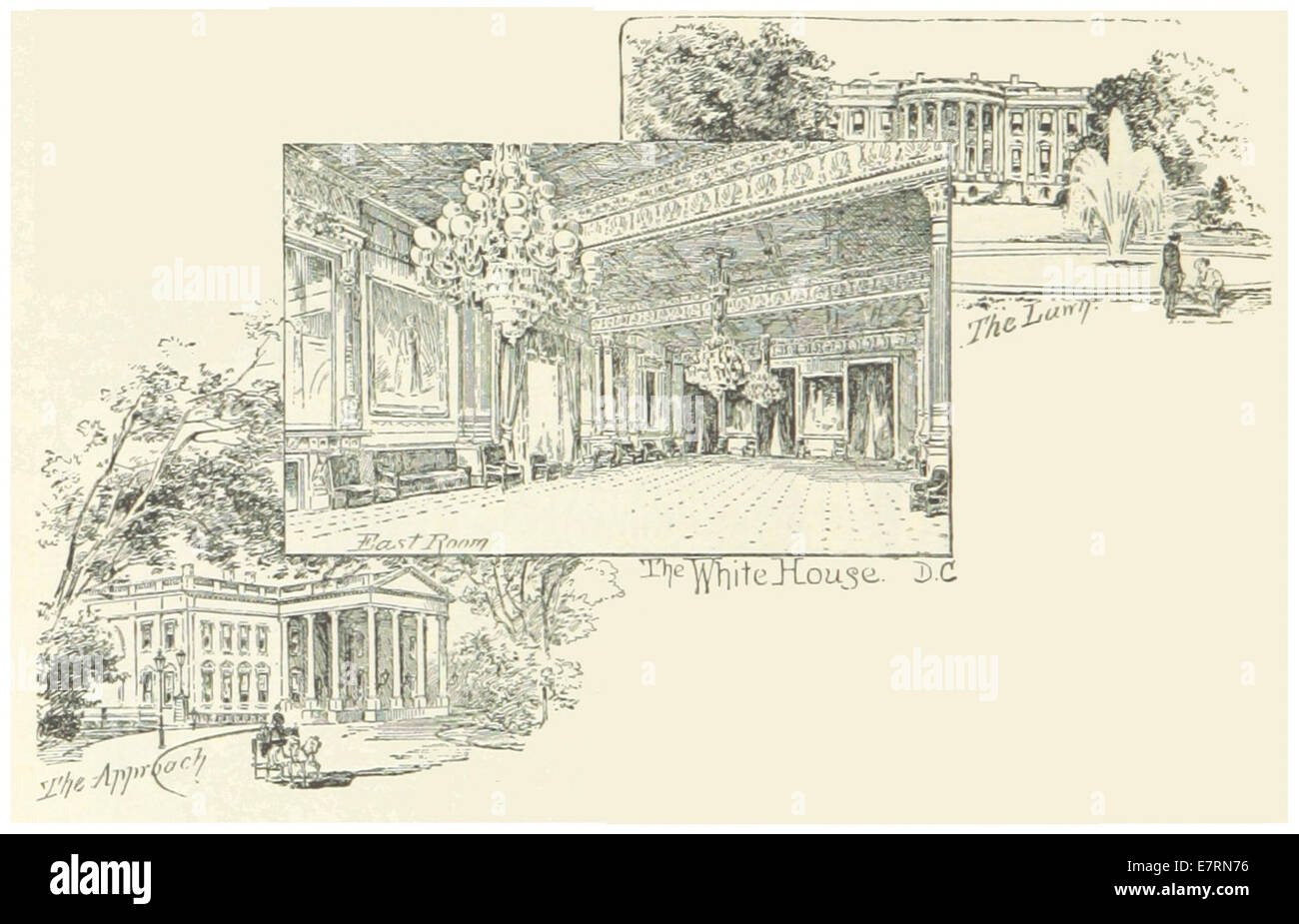 US-D.C.(1891) p154 WASHINGTON, THE WHITE HOUSE Stock Photo - Alamy