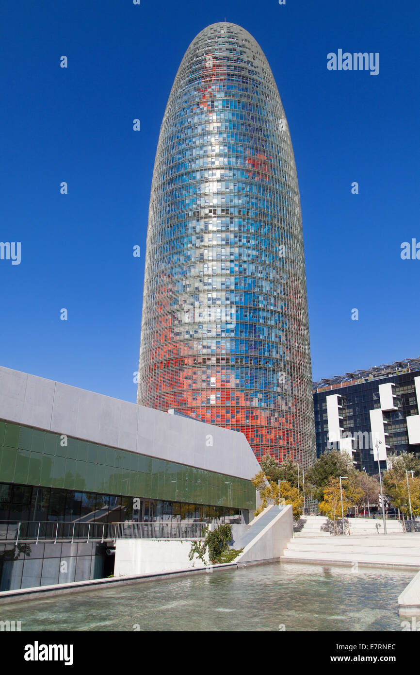 Torre Agbar in Barcelona, Spain Stock Photo - Alamy
