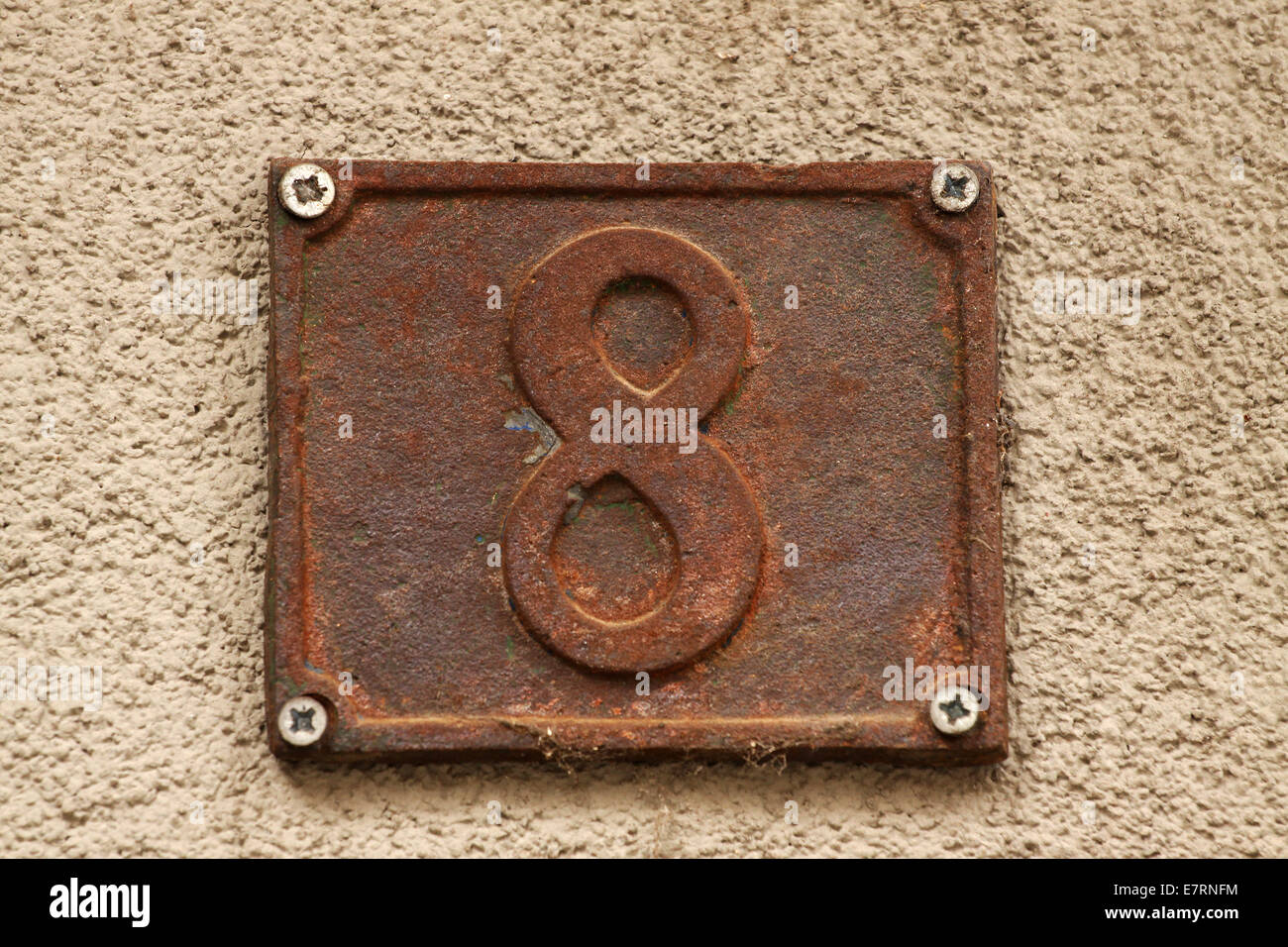 House numbers in different styles and colors (concept for real estate ...