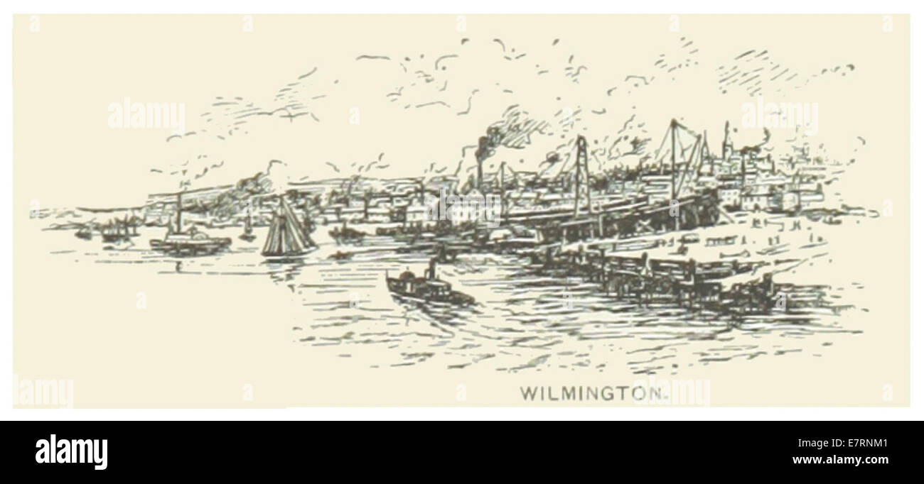An 1891 map and illustration of Wilmington, Delaware, depicting the ...