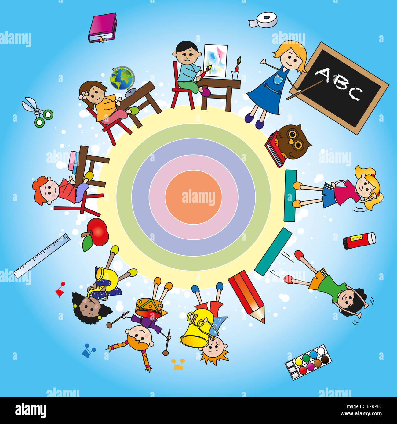 Secondary school cartoon hi-res stock photography and images - Alamy