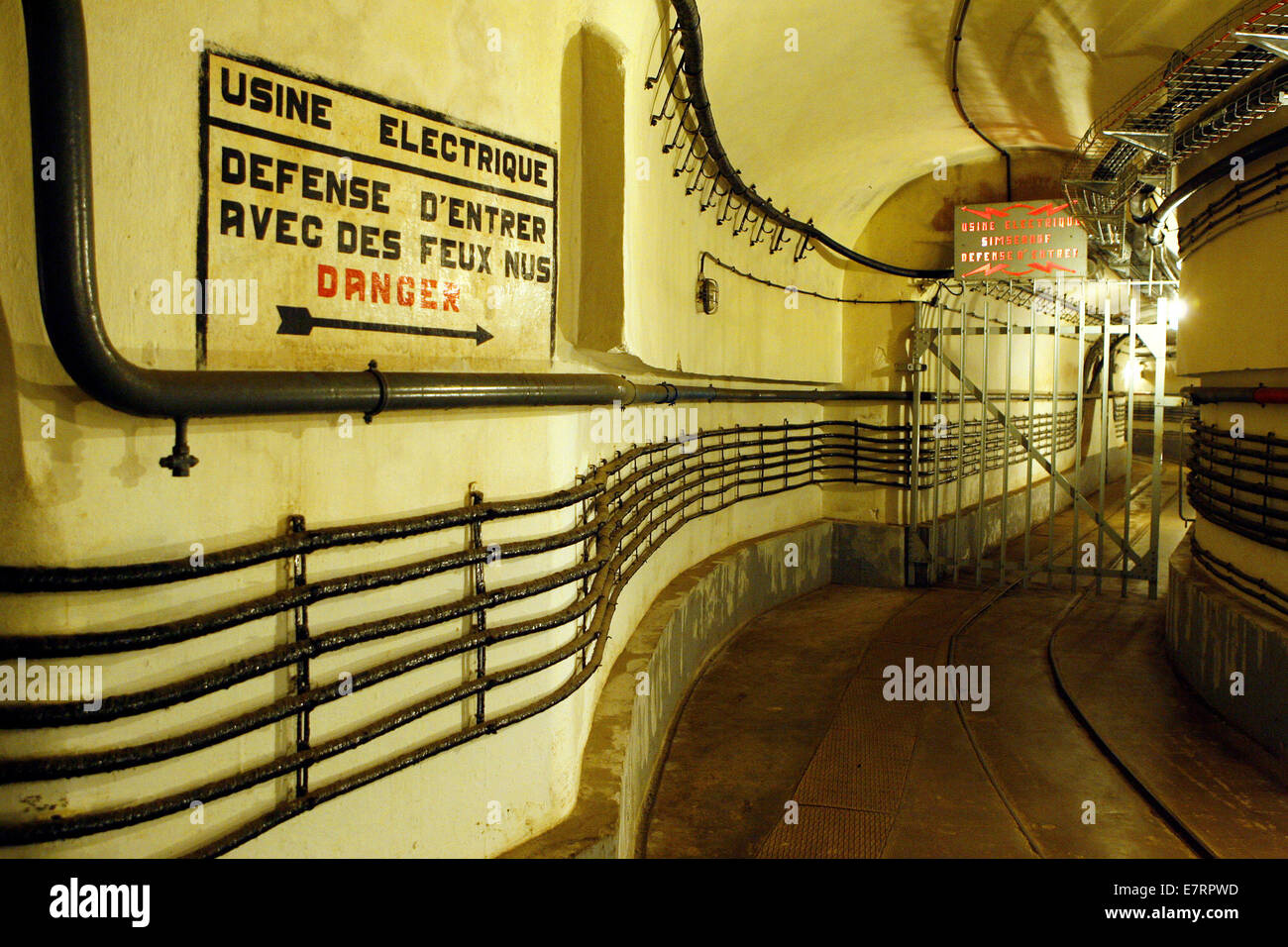 Bitche, France. 13th Aug, 2008. View into a hallway in Fort Simserhof ...