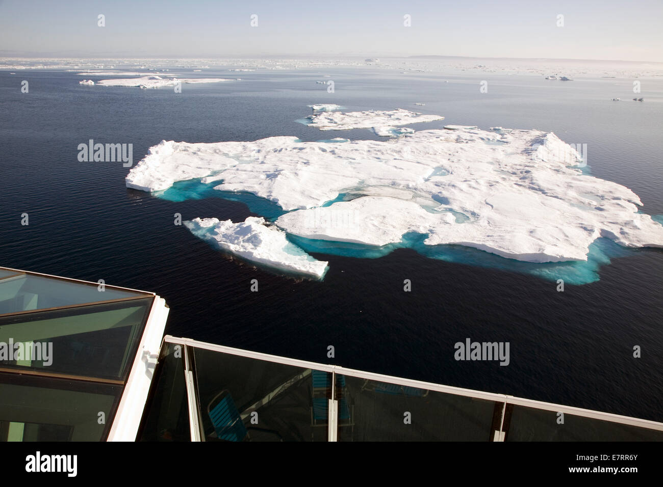 MS FRAM in the narrow Smith Sound, between Greenland and Canada's ...