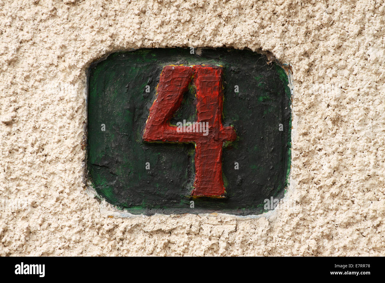 House numbers in different styles and colors (concept for real estate ...