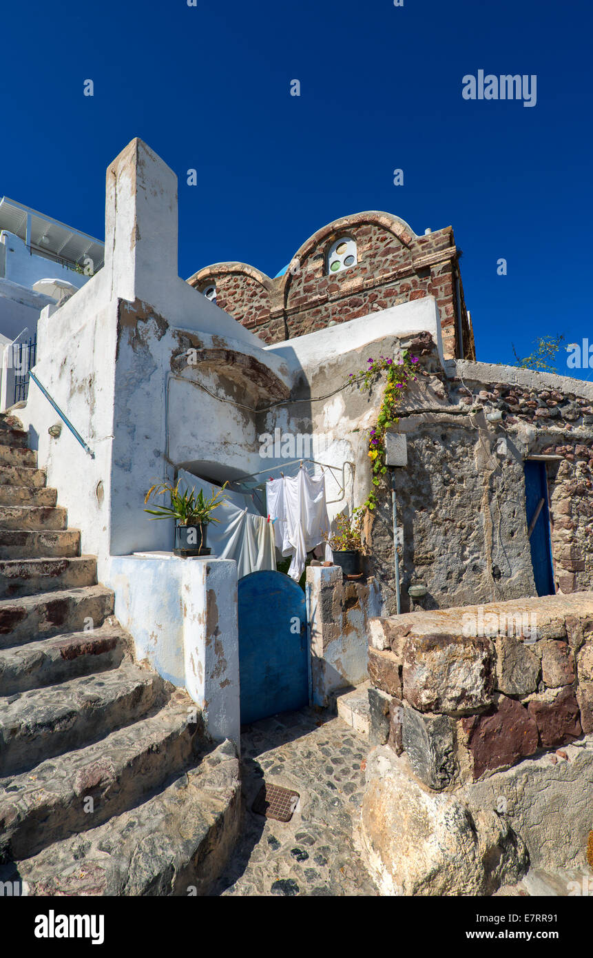 Streets of Oia Santorini Stock Photo - Alamy