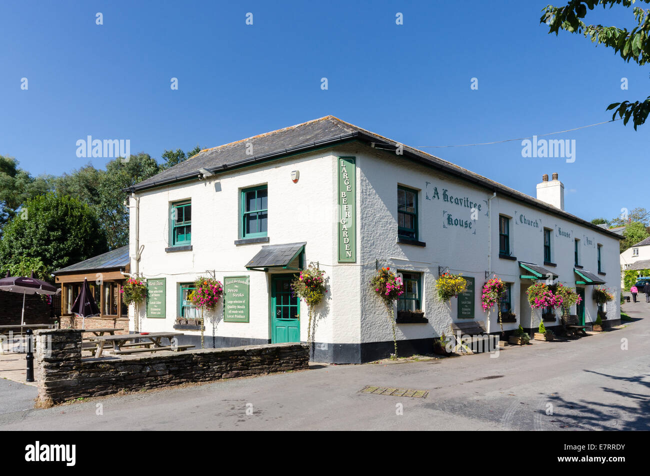 The Church House Inn public house in Stokenham, South Devon Stock Photo ...