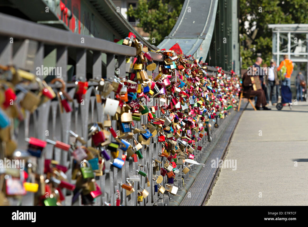 Love Padlocks, Eiserner Bridge, Frankfurt am Main, Hesse, Germany ...