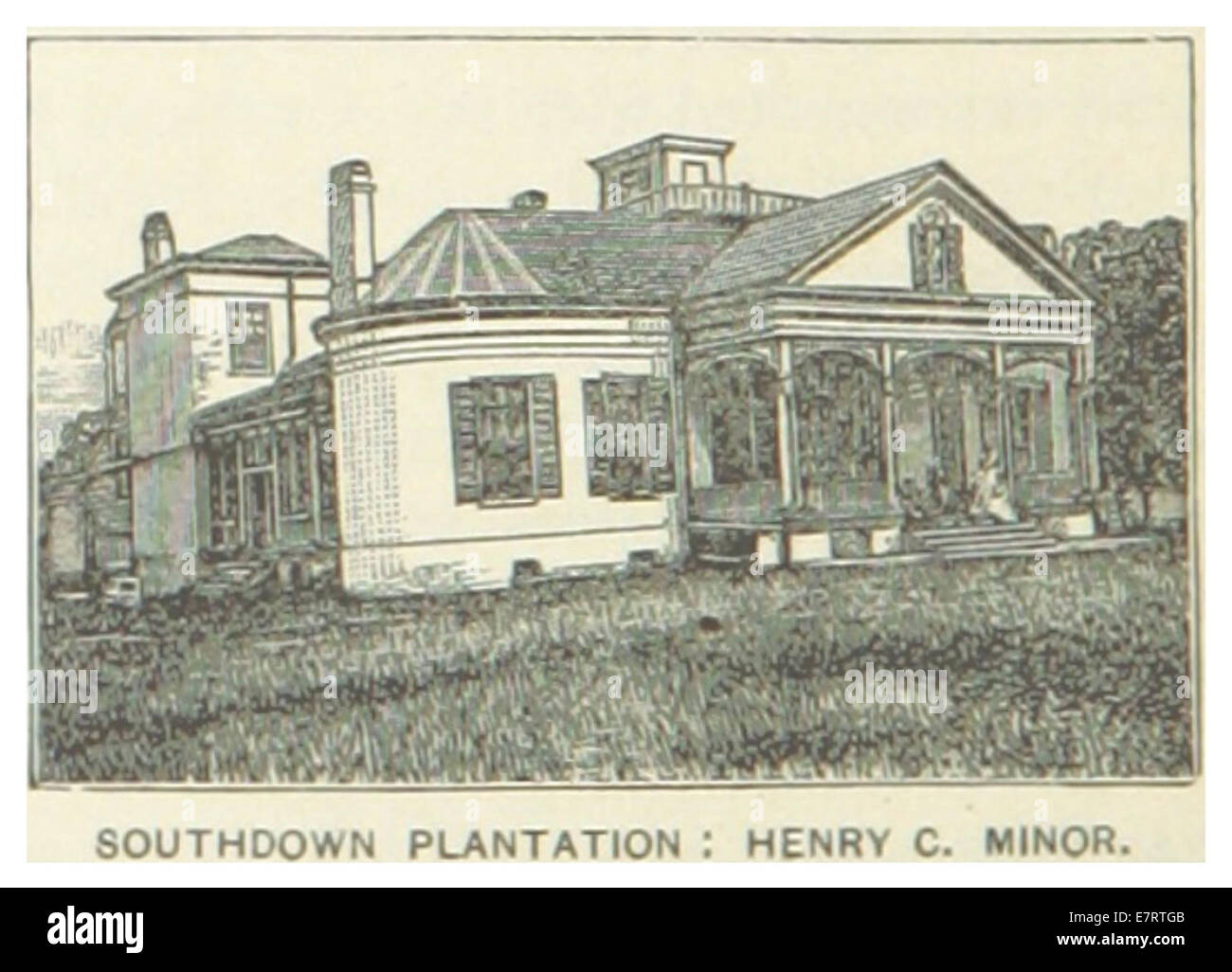 An 1891 illustration of Southdown Plantation in Louisiana, highlighting ...