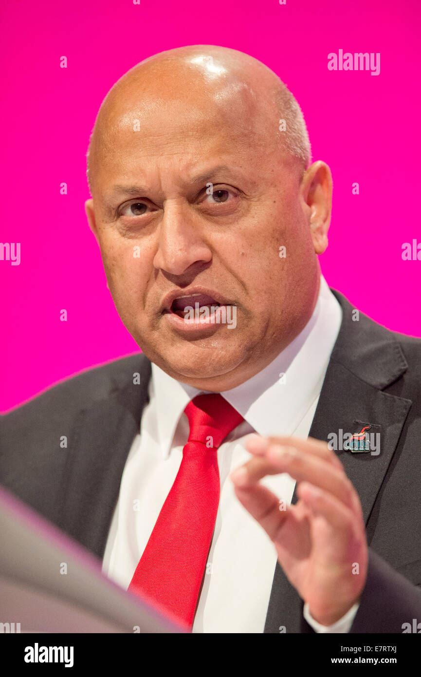 MANCHESTER, UK. 23rd September, 2014. TUC President Mohammad Taj ...