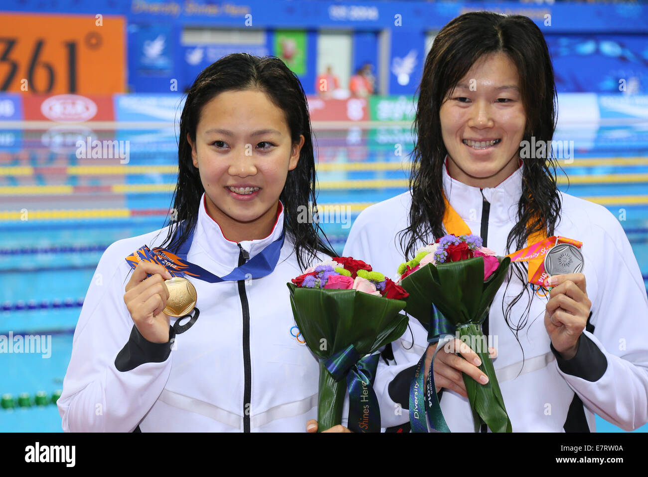 Incheon, South Korea. 22nd Sep, 2014. (L to R) Kanako Watanabe, Rie ...
