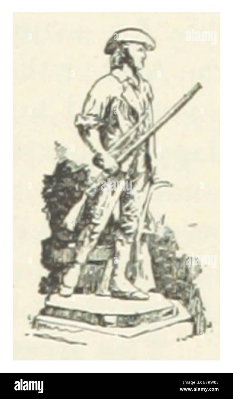US-MA(1891) p345 CONCORD, MINUTEMAN MEMORIAL Stock Photo - Alamy