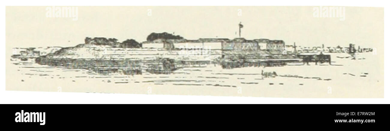 A 1891 map and sketch illustration of Fort Independence in Boston ...